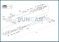China XKCC-00339 XKCC00339 Boom Swing Cylinder Seal Repair Kit for CNH CX57C for sale