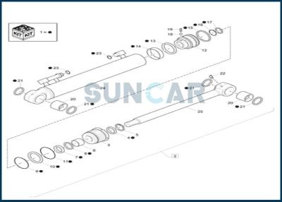 China XKCC-00339 XKCC00339 Boom Swing Cylinder Seal Repair Kit for CNH CX57C for sale