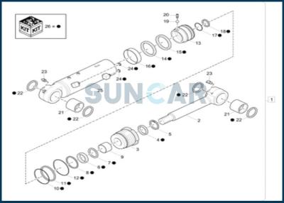 China XKCC-00040 XKCC00040 Dozer Blade Cylinder Seal Kit for CNH CX57C CX60C for sale