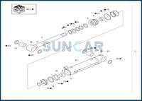 China XKCC-01447 XKCC01447 Dozer Blade Cylinder Seal Repair Kit for CNH CX33C CX37C for sale