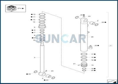 China XKCD-03350 XKCD03350 CNH Bucket Cylinder Seal Repair Kit CX26C for sale