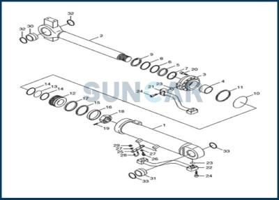 China 31Y2-03400 31Y203400 Bucket Cylinder Seal Kit Fits Wheel Loader 1221E for sale