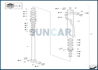 China XKCC-00987 XKCC00987 Bucket Cylinder Seal Repair Kit fits CNH CX60C for sale