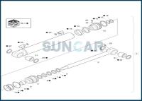 China XKCC-01002 XKCC01002 Boom Swing Cylinder Seal Repair Kit for CNH CX60C for sale