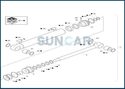 China XKCC-01002 XKCC01002 Boom Swing Cylinder Seal Repair Kit for CNH CX60C for sale
