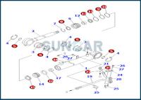 China 707-98-37690 7079837690 Steering Cylinder Seal Repair Kit for KOMATSU HD785-7 for sale