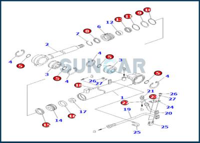 China 707-98-37690 7079837690 Steering Cylinder Seal Repair Kit for KOMATSU HD785-7 for sale