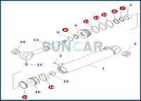 China 707-99-34550 7079934550 Steering Cylinder Seal Kit for WA500-3 WD500-3 WF550-3D for sale