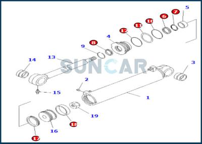 China 707-99-34550 7079934550 Steering Cylinder Seal Kit for WA500-3 WD500-3 WF550-3D for sale