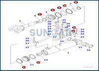 China 418-62-05000 4186205000 Lift Cylinder Seal Repair Kit for WA250-5 WA250-6 for sale