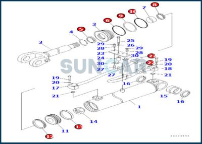 China 418-62-05000 4186205000 Lift Cylinder Seal Repair Kit for WA250-5 WA250-6 for sale