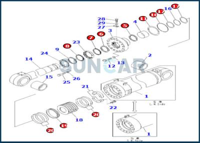 China 707-99-96223 7079996223 Dump Cylinder Seal Repair Kit for WA1200-3 for sale