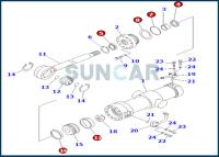 China 707-98-42100 7079842100 Power Tilt Cylinder Seal Kit fits KOMATSU GD825A-2 for sale