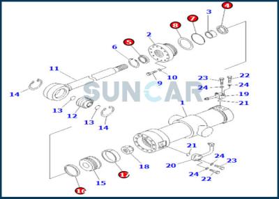 China 707-98-42100 7079842100 Power Tilt Cylinder Seal Kit fits KOMATSU GD825A-2 for sale