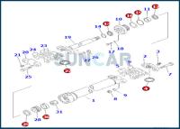 China 707-98-35110 7079835110 Drawbar Side Shift Cylinder Seal Kit for GD825A-2 PC40-6 for sale