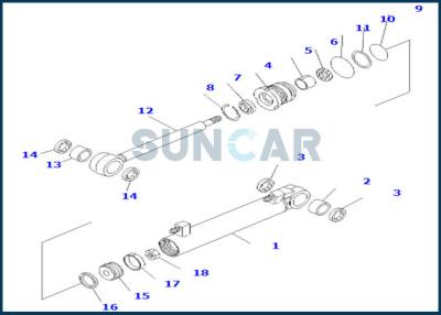 China 707-98-11230 7079811230 Boom Cylinder Seal Kit for KOMATSU PC08UU-1 for sale