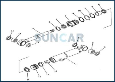 China 707-00-50680 7070050680 Bucket Cylinder Seal Repair Kit KOMATSU PC05-6 PC07-1 for sale