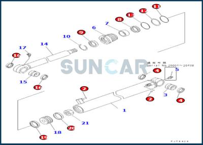 China 707-98-25310 7079825310 Bucket Cylinder Seal Repair Kit for PC58UU-3 for sale