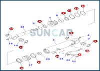 China 707-98-29700 7079829700 Offset Cylinder Seal Repair Kit for KOMATSU PC58UU-3 for sale