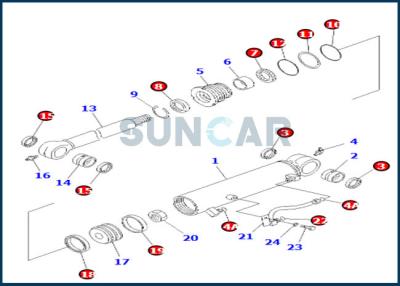 China 707-98-29700 7079829700 Offset Cylinder Seal Repair Kit for KOMATSU PC58UU-3 for sale