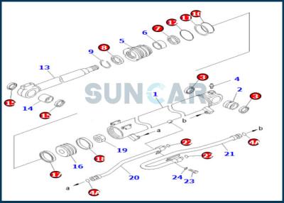 China 707-98-30700 7079830700 Boom Cylinder Seal Repair Kit for KOMATSU PC58UU-3 for sale