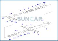 China Service Kit fits Arm Cylinder 707-98-26710 7079826710 KOMATSU PC58UU-3 for sale