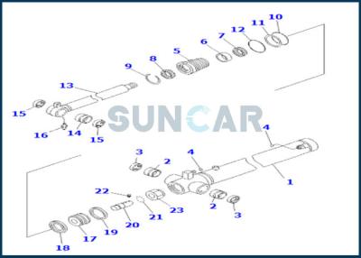 China Service Kit fits Arm Cylinder 707-98-26710 7079826710 KOMATSU PC58UU-3 for sale