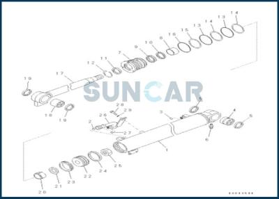 China Seal Repair Kit for 707-99-26570 7079926570 Boom Cylinder KOMATSU PC57-7 for sale