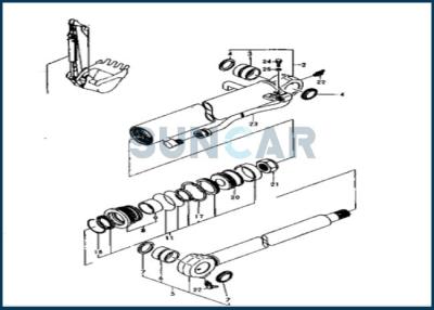 China YM172976-72360 Bucket Cylinder Seal Repair Kit for KOMATSU PC50FR-1 PC50FR-2 for sale