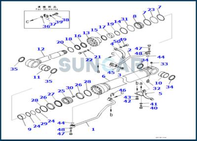 China 721-98-01560 7219801560 Boom Cylinder Seal Repair Kit For  PC45MR-5MO PC55MR-5MO for sale