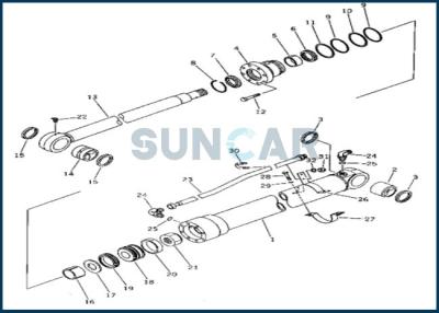China Seal Kit For Arm Cylinder 721-98-01750 7219801750 KOMATSU PC490LCI-11 for sale