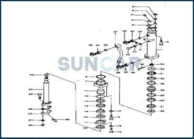China 233-71-05030 2337105030 Drawbar Side Shift Cylinder Seal Kit For GD31-3H for sale