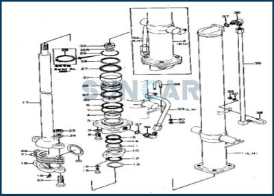 China 232-71-05053 2327105053 Blade Shift Cylinder Seal Kit For GD37-4 for sale