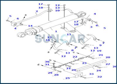 China 707-98-28610 707-98-28610 Bucket Cylinder Service Kit For PC120-6H for sale