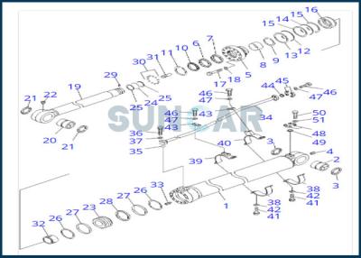 China 707-99-68470 7079968470 Excavator Arm Cylinder Service Kit For PC800-8E0 KOMATSU for sale