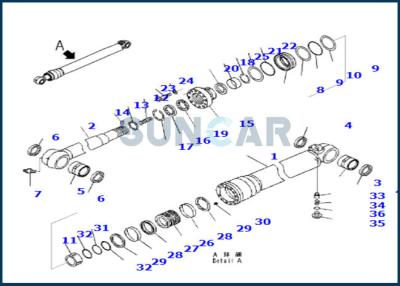 China 707-99-50730 7079950730 Arm Cylinder Service Kit For PC200-8 Excavator for sale