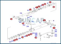 China 707-99-37350 7079937350 Boom Cylinder Service Kit For Excavator PC138US for sale