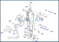 China 707-99-38710 7079938710 Arm Cylinder Service Kit Fits PC128UU-1 KOMATSU for sale