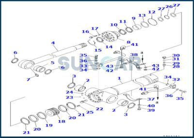 China 707-99-44280 7079944280 Arm Cylinder Service Kit For PC128UU-2 PW128UU-1 for sale