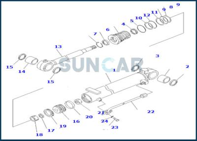 China 707-98-10880 7079810880 Boom Cylinder Service Kit For KOMATSU PC12R-8 for sale