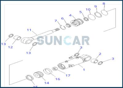 China 707-98-11300 7079811300 Blade Cylinder Service Kit Fits KOMATSU Excavator PC12R-8 for sale