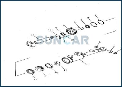 China 707-98-52140 7079852140 Tilt Cylinder Service Kit For Bulldozer KOMATSU D60P-12 for sale