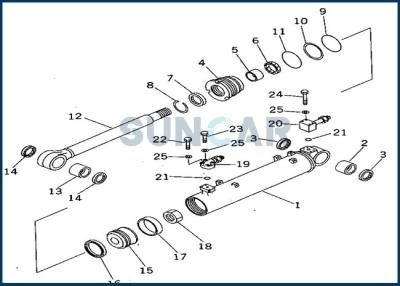 China 707-98-40020 7079840020 Service Kit Trimming Cylinder Fits D60P-12 D65E-12 for sale