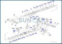 China 707-99-47660 7079947660 Boom Cylinder Service Kit Fits PC200CA-6 PC210-6 for sale