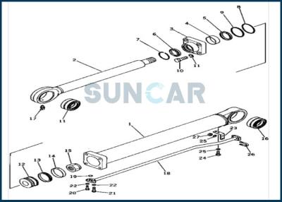 China 208-63-75300 2086375300 Bucket Cylinder Seal Kit For PC400-1 KOMATSU for sale