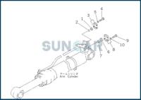 China Service Kit For 208-63-62100 2086362100 Arm Cylinder Fits PC200CA-6 PC210-6 for sale