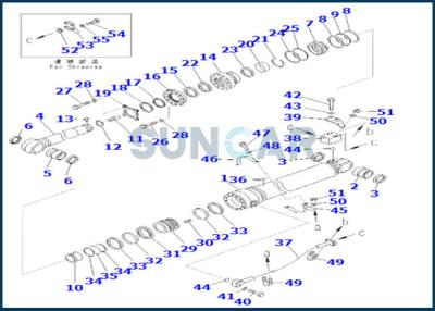 China 707-99-69770 7079969770 Arm Cylinder Service Kit For Excavator PC400LC-7 for sale