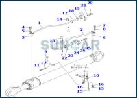China 707-99-78770 7079978770 Boom Cylinder Service Kit For Excavator PC1250-7 for sale