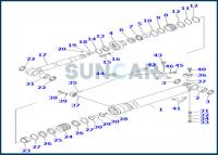 China 707-99-45180 7079945180 Arm Cylinder Service Kit For KOMATSU PC110-7 PC130F-7 for sale