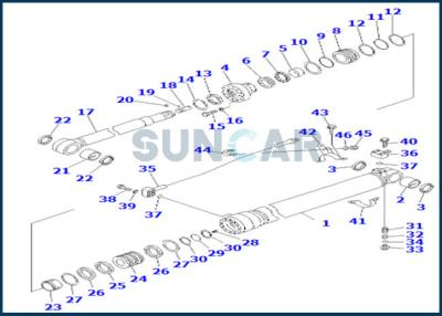 China 707-99-45180 7079945180 Arm Cylinder Service Kit For KOMATSU PC110-7 PC130F-7 for sale